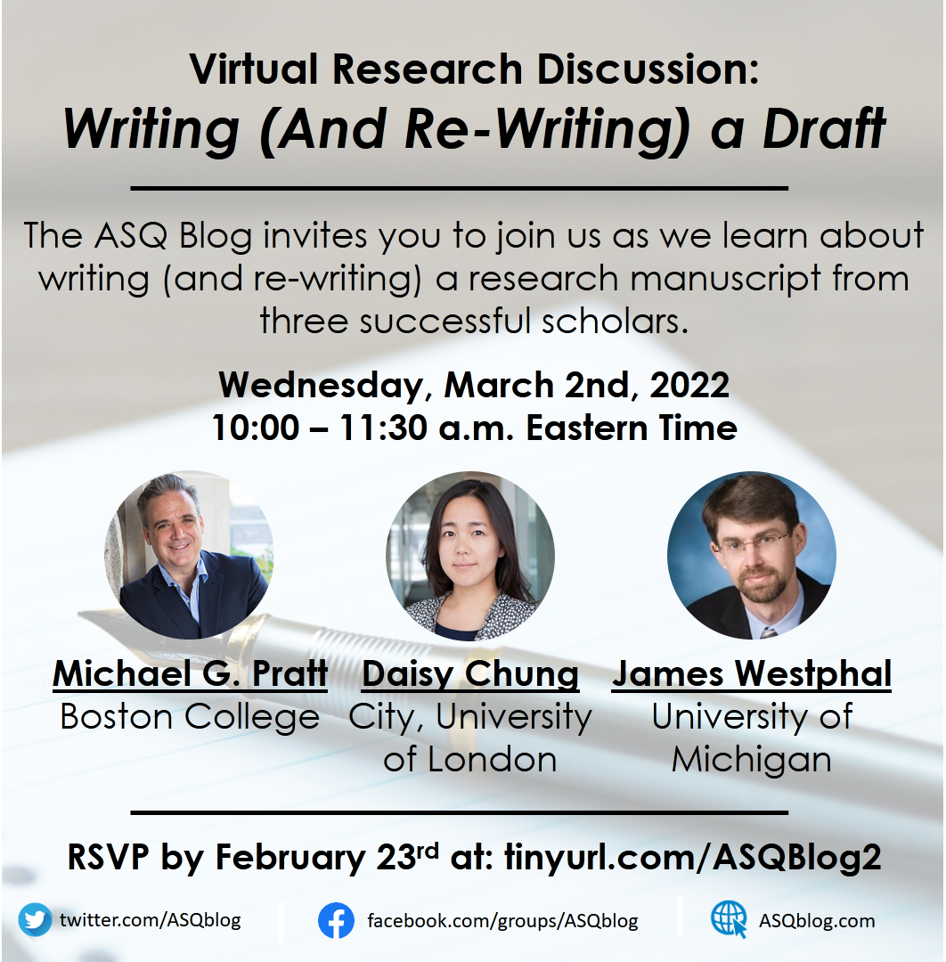 [Video Recording Available] ASQ Blog Virtual Research Discussion ...